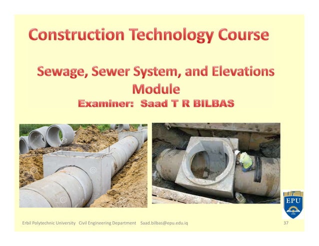Sewage, Sewer system, and elevations Module | PDF