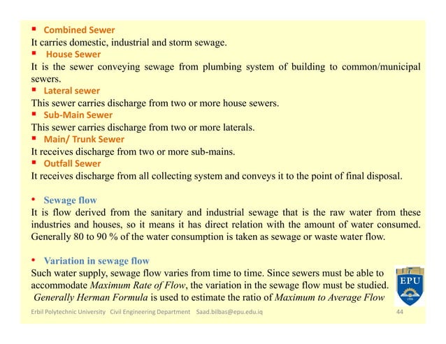 Sewage, Sewer system, and elevations Module | PDF