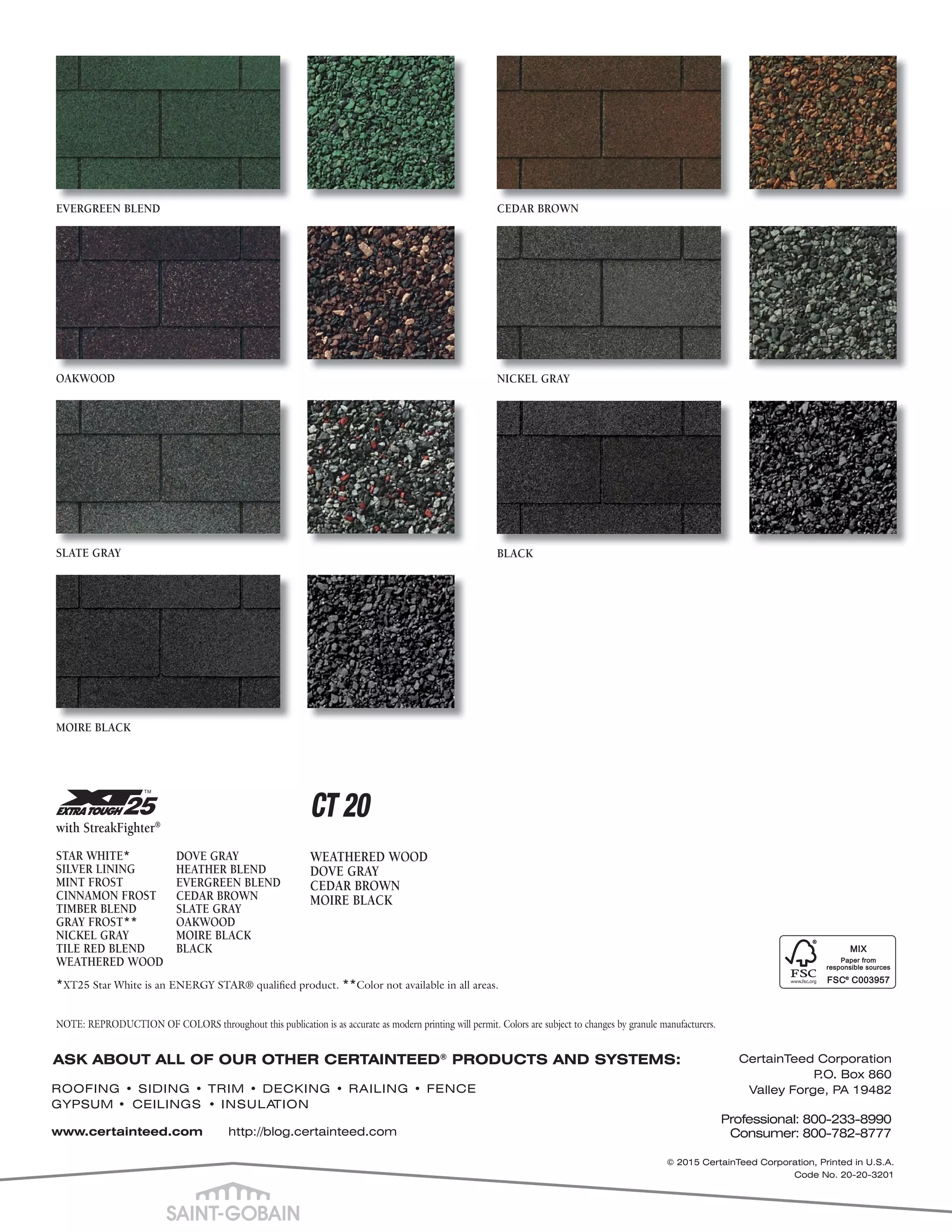 Certain Teed Traditional Shingles Brochure | PDF
