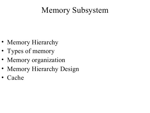 Ct213 memory subsystem