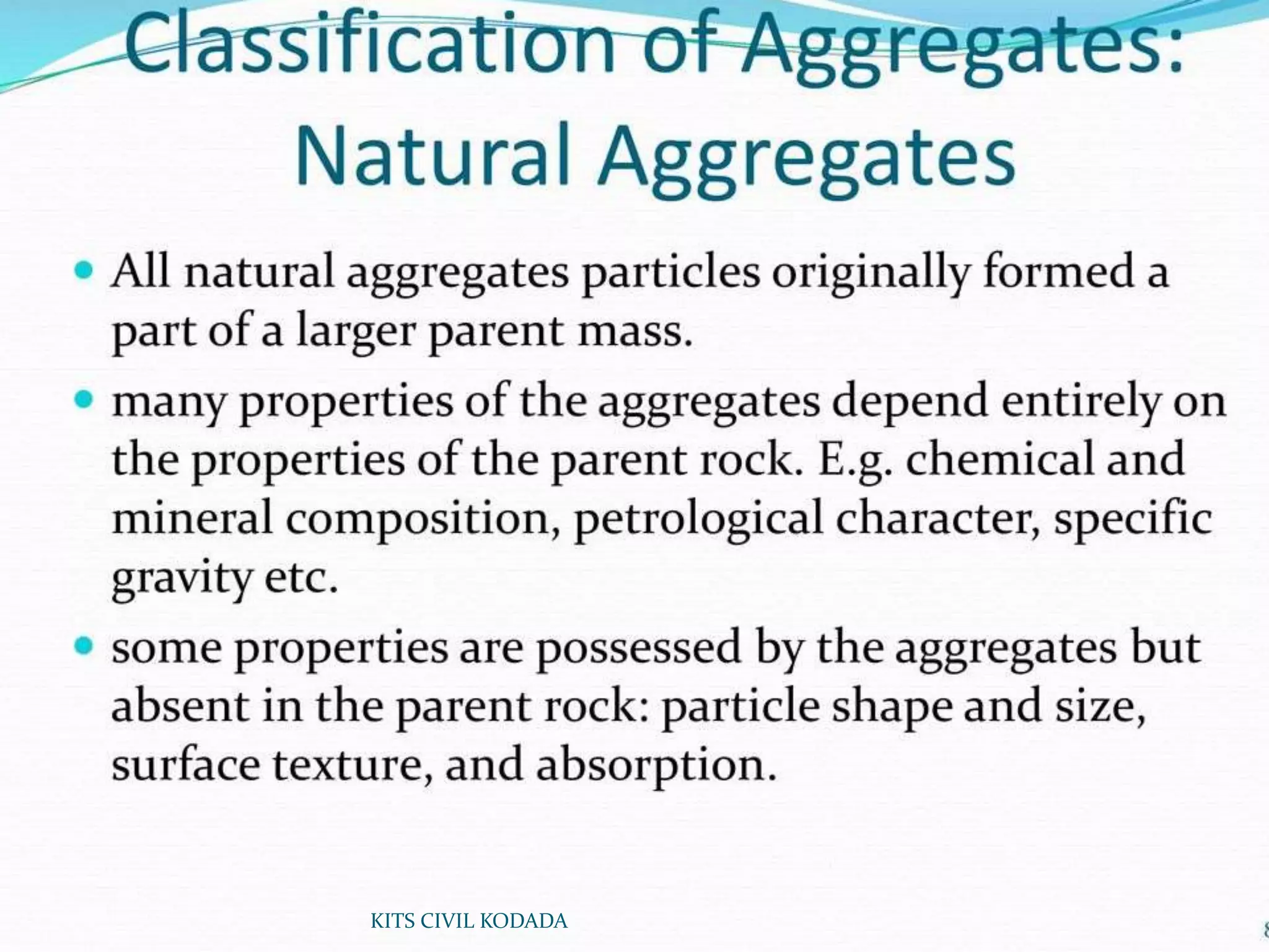aggregates properties and all details | PPTX