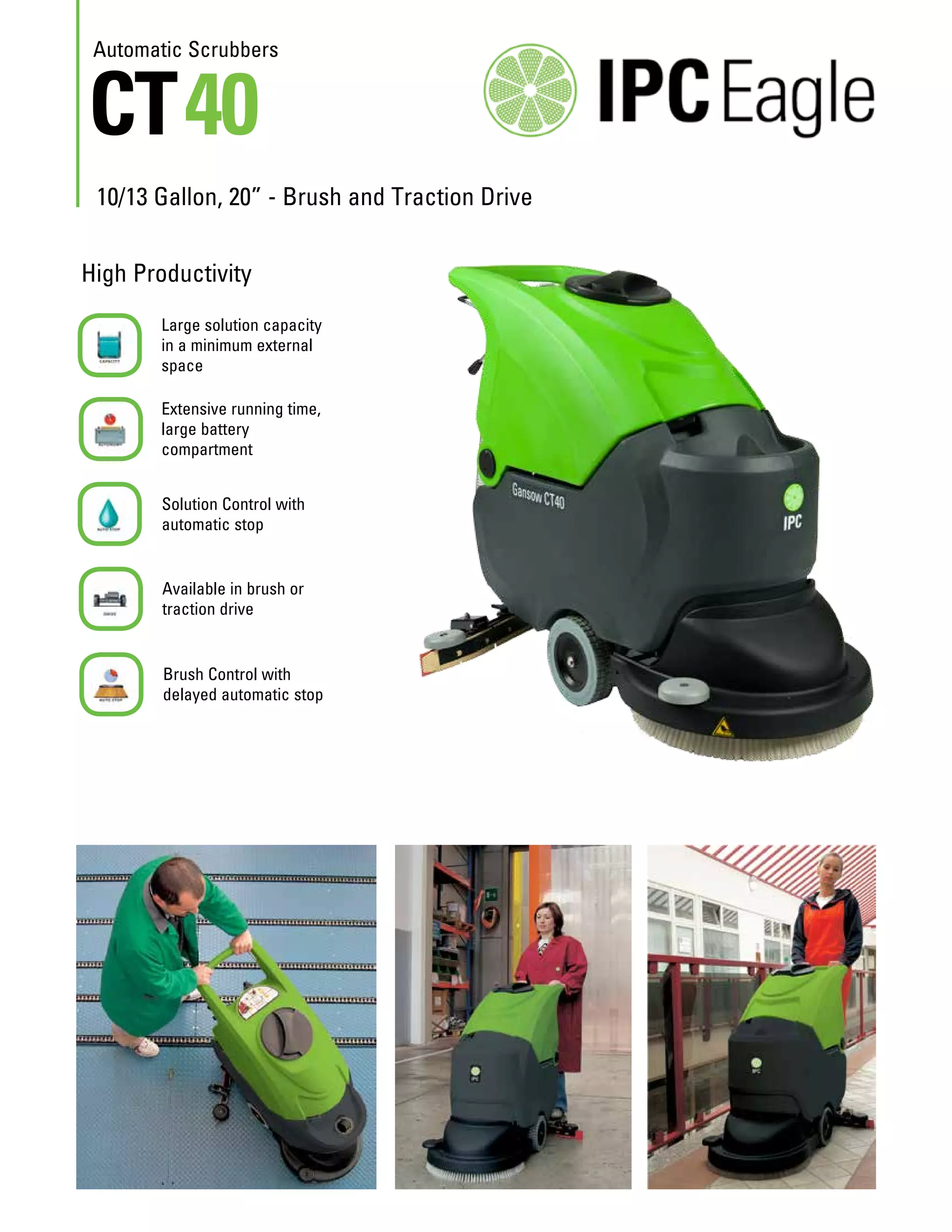 IPC Eagle CT40-B50 Automatic Floor Scrubber | PDF
