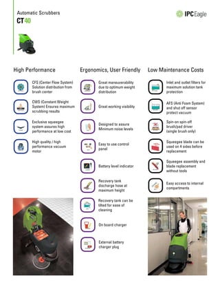 IPC Eagle CT40-B50 Automatic Floor Scrubber | PDF