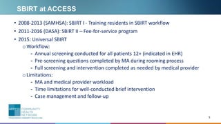 Piloted Enhancements to a Screening Brief Intervention and Referral to ...