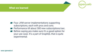 Graph ql subscriptions on the jvm | PPTX