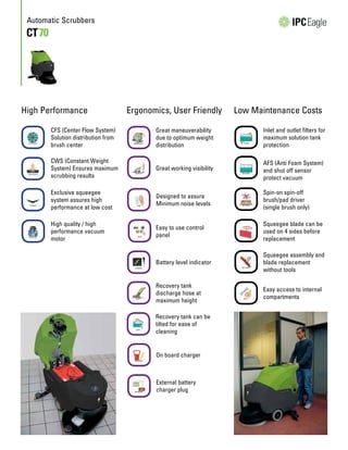 IPC Eagle Automatic Scrubber CT70BT70 | PDF
