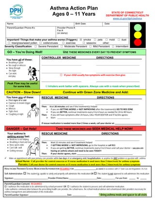 CT Asthma Action Plan | PDF