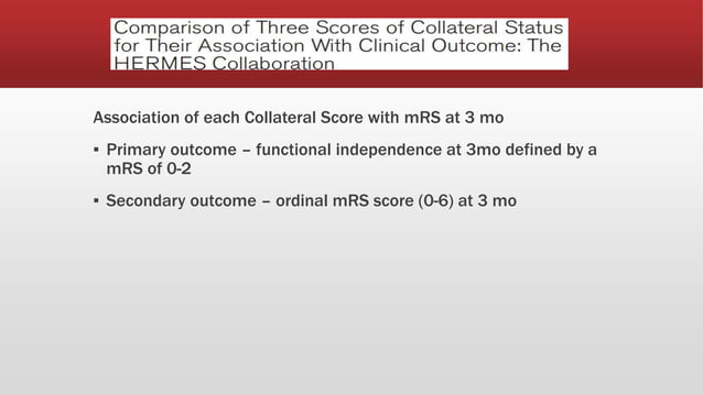 CTA Collateral Scoring system- RADIOLOGY 2 | PPTX | Brain and Nervous ...