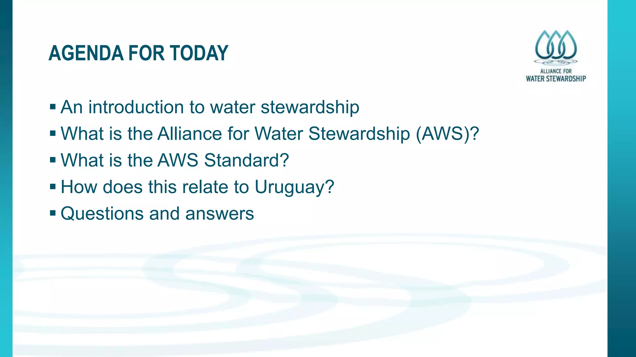 The Alliance for Water Stewardship | PDF