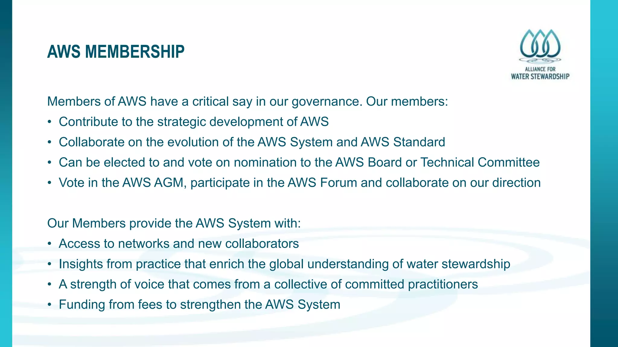 The Alliance for Water Stewardship | PDF