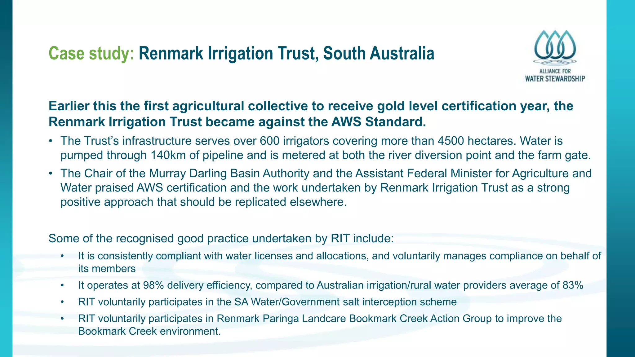 The Alliance for Water Stewardship | PDF