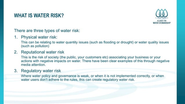 The Alliance for Water Stewardship | PDF | Cloud Computing | Internet