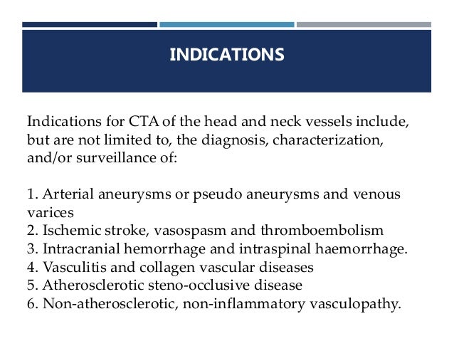 CT Angiography Head and Neck