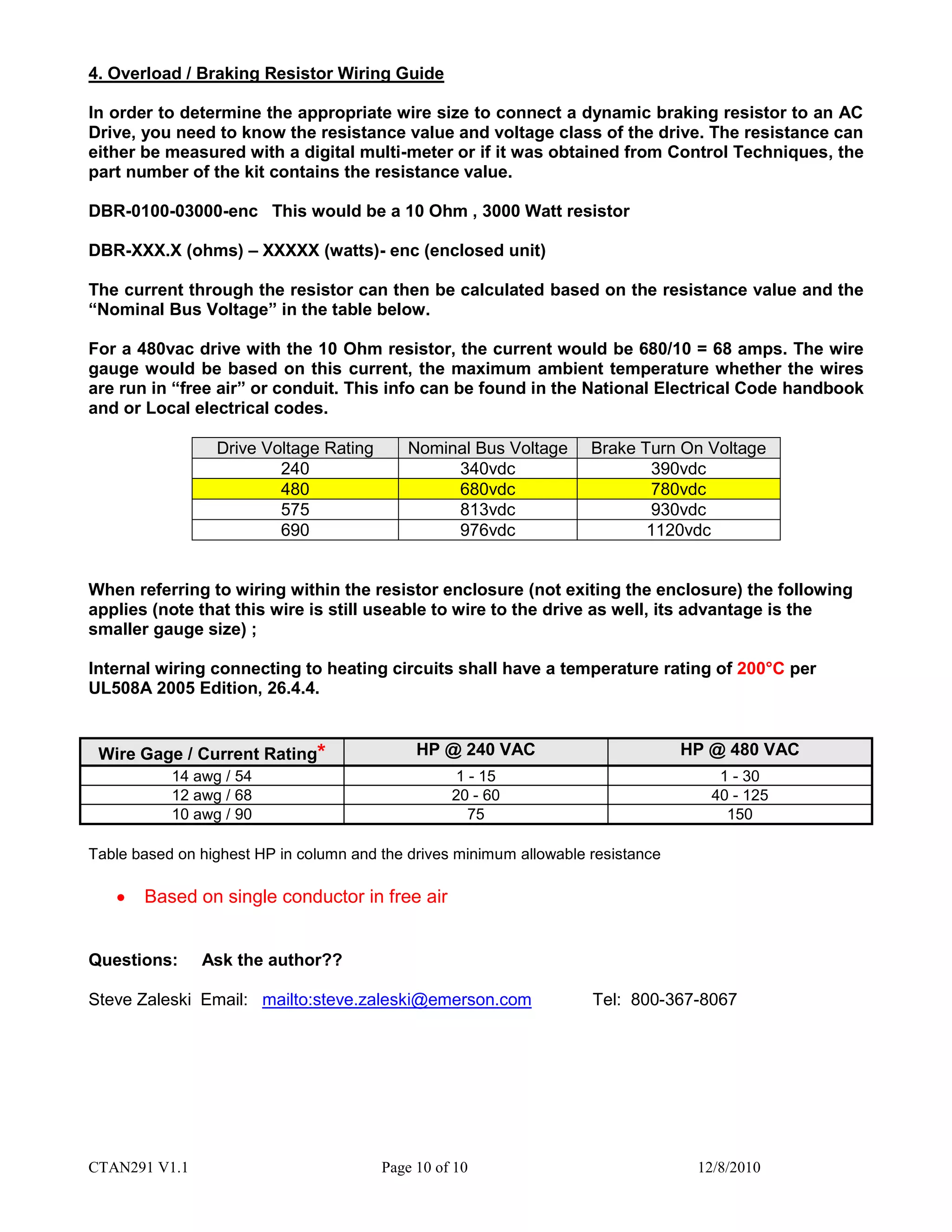 dynamic braking resistor selection calculation | PDF