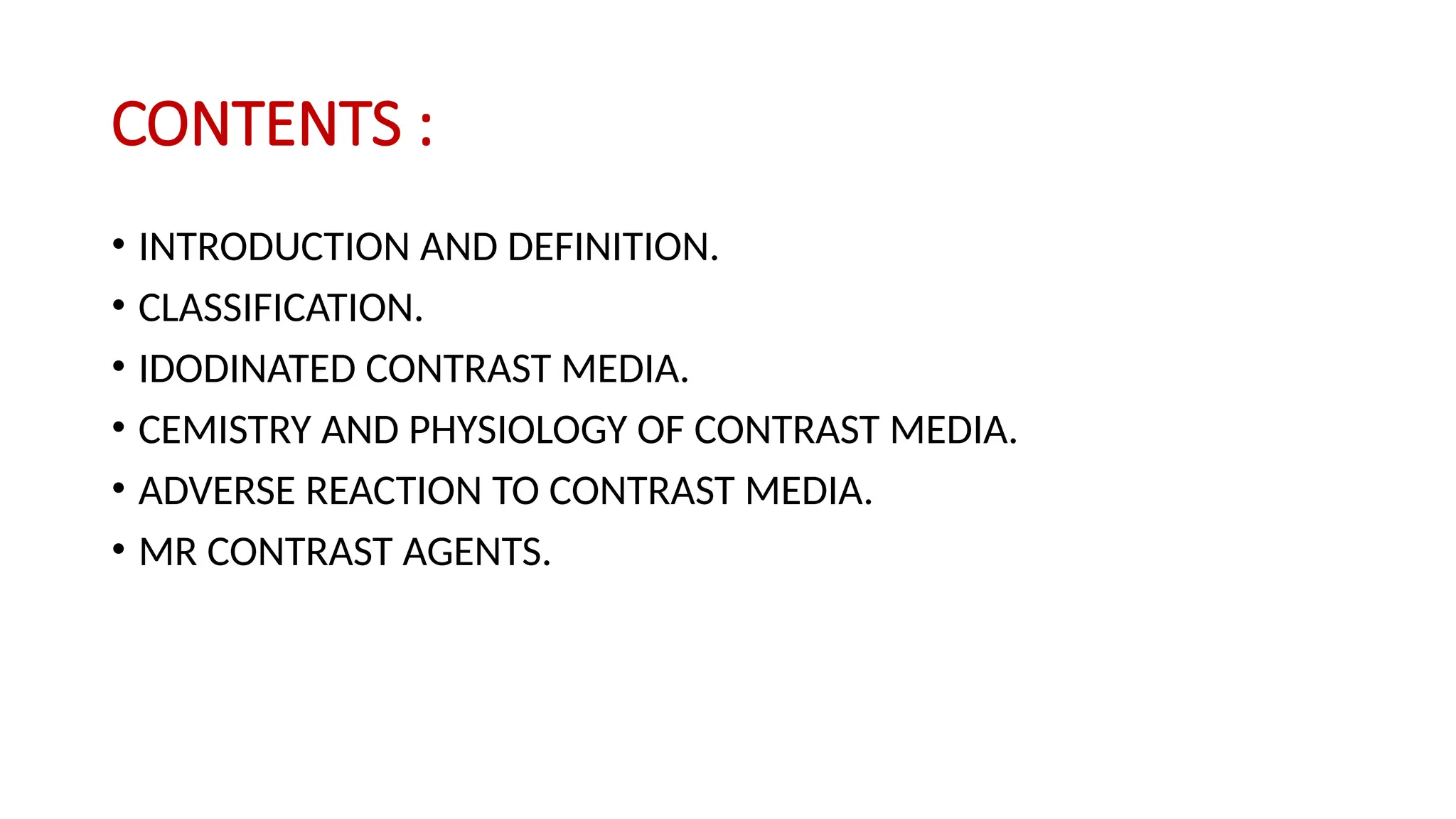 ct and mri contrast agents presentations | PPT