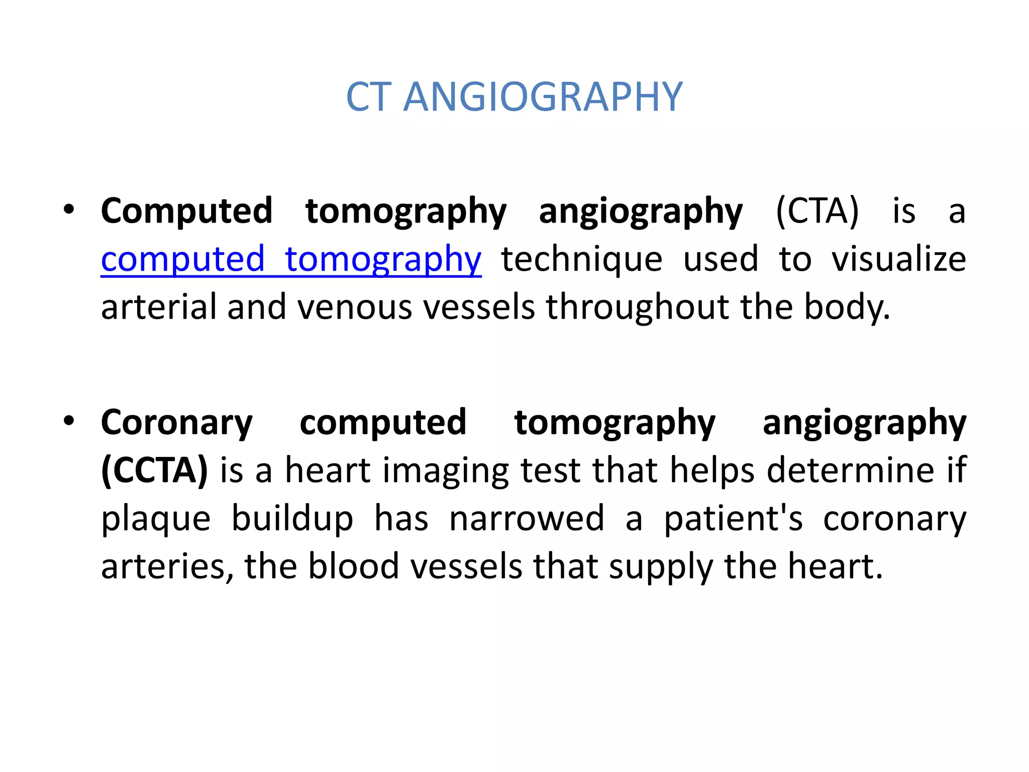 Ct angio in cardiology | PPTX