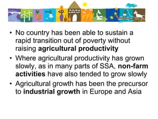 Key drivers of agricultural transformation in Africa: what role for farmers? | PPT