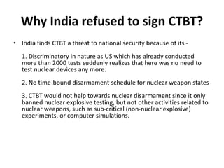 CTBT and NPT | PPTX