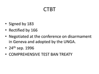 CTBT and NPT | PPTX