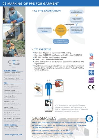 CTC CE Marking of PPE - Garment (English language) | PDF