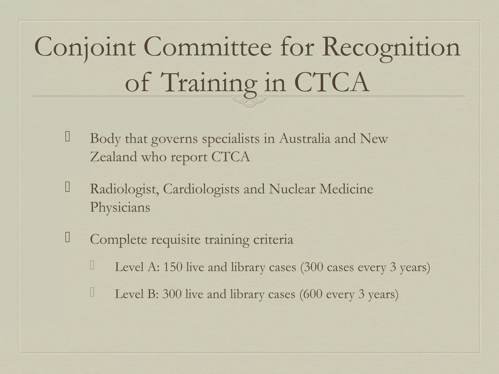 CT Coronary Angiography (CTCA) | PPT