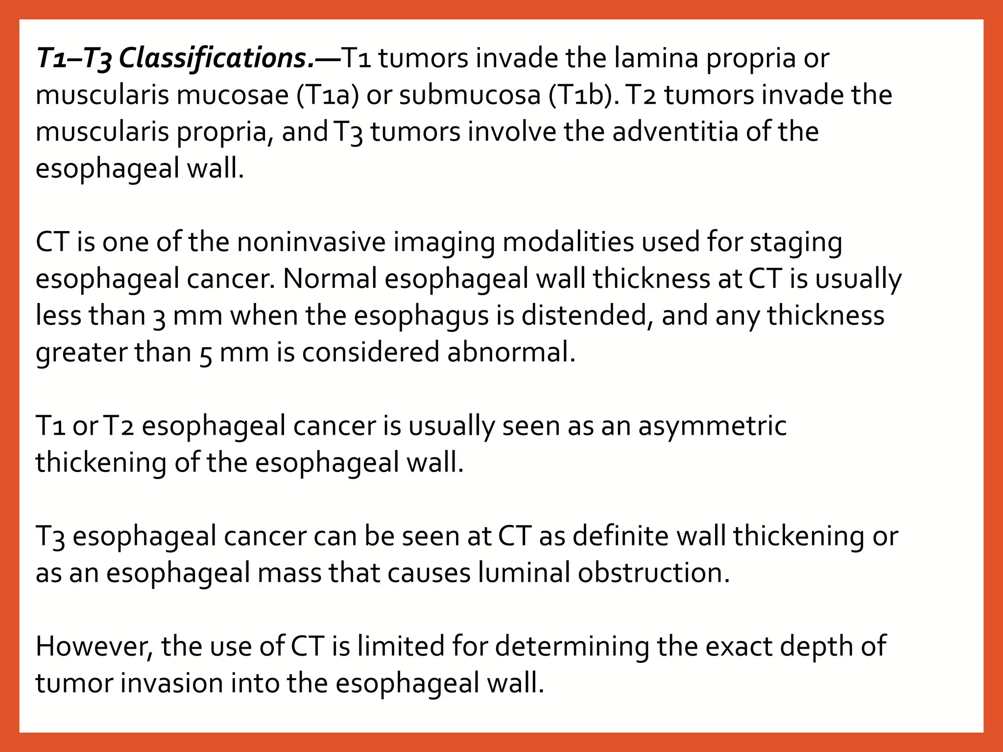 CT Imaging of CA Esophagus | PPTX