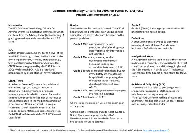 CTCAE_v5_Quick_Reference_5x7.pdf | Heart and Cardiovascular Diseases ...