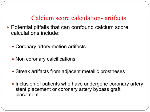 CT calcium score.pptx | Heart and Cardiovascular Diseases | Diseases ...