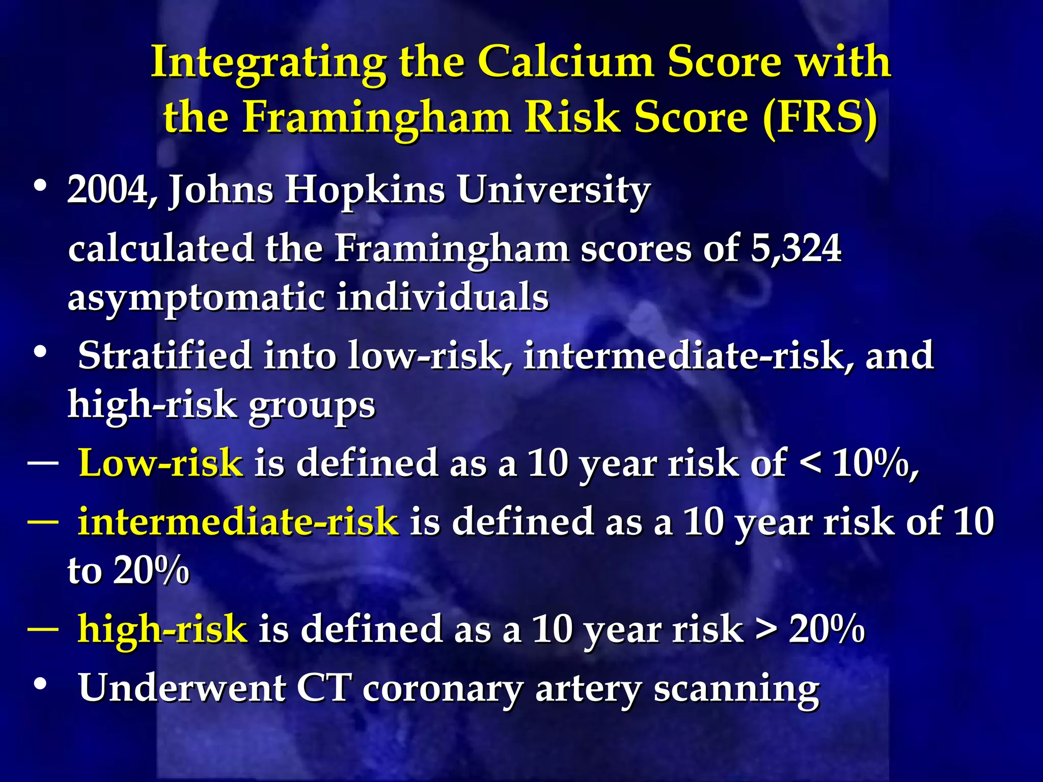 Ct calcium scoring 1 | PPT