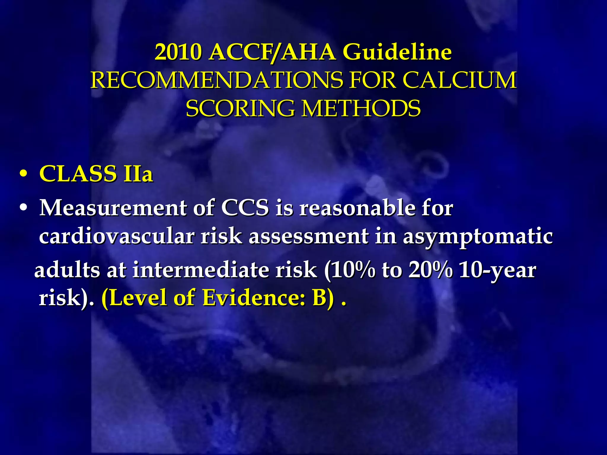 Ct calcium scoring 1 | PPT