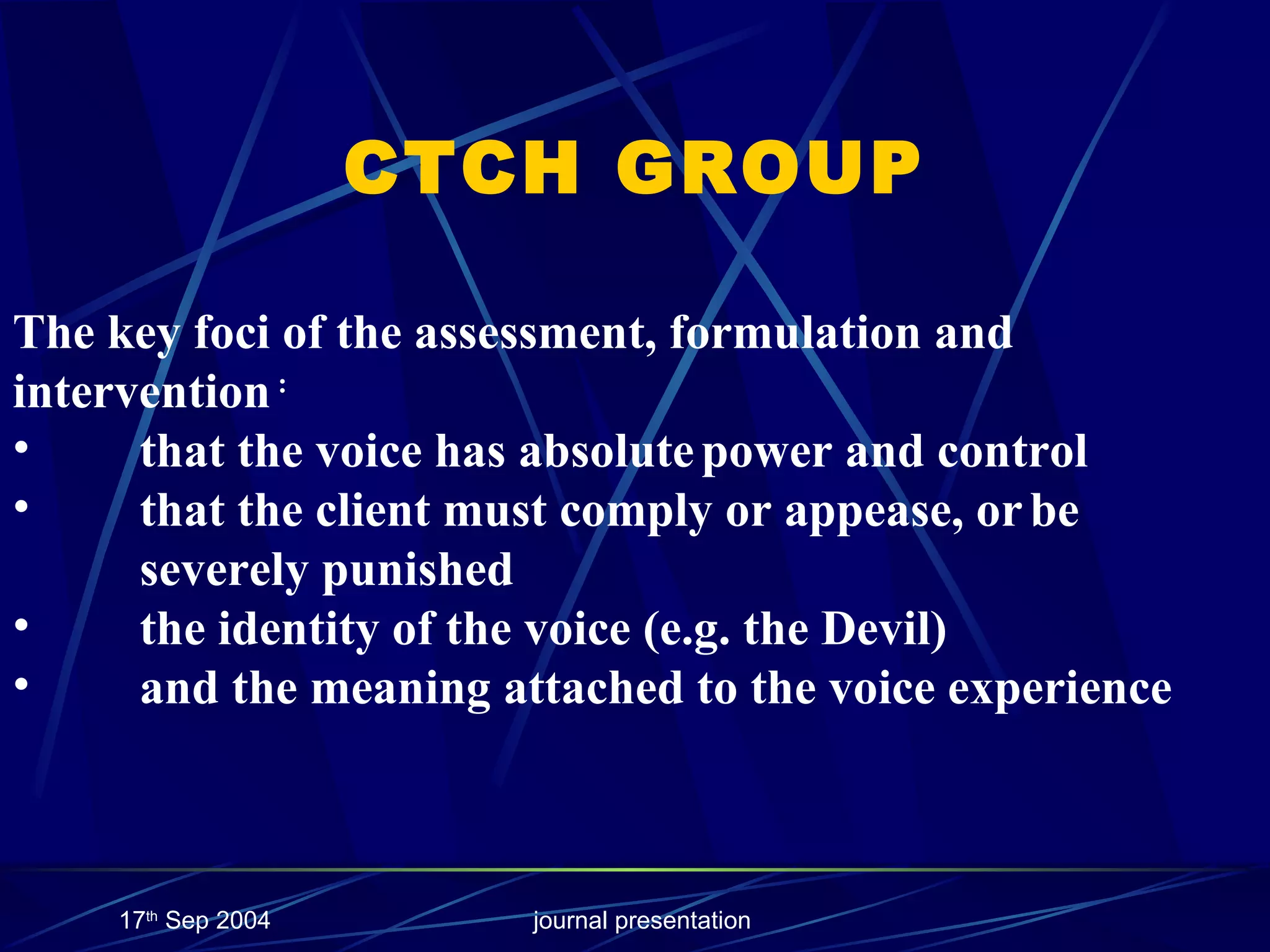 CBT for Command Hallucinations | PPT