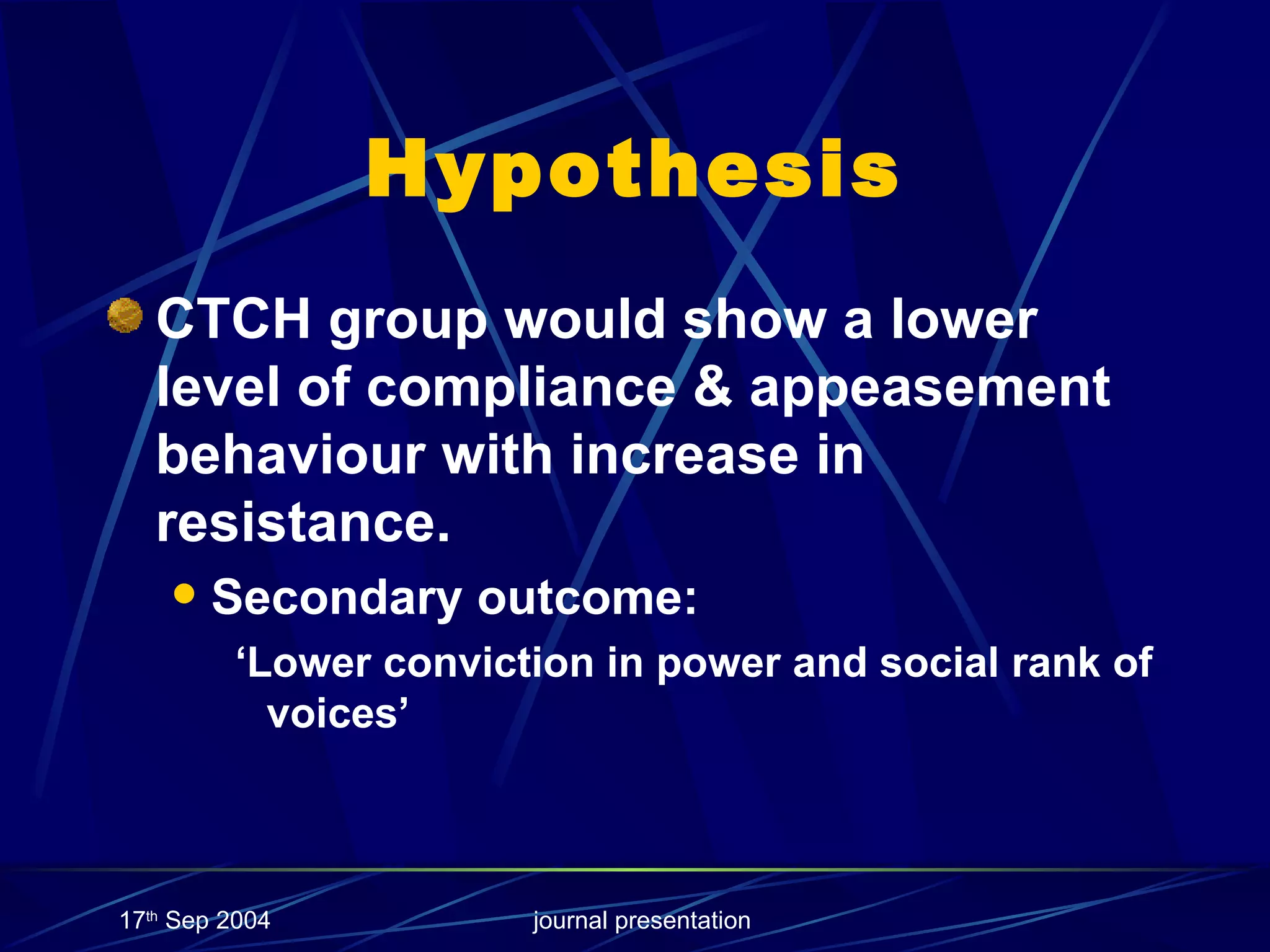 CBT for Command Hallucinations | PPT