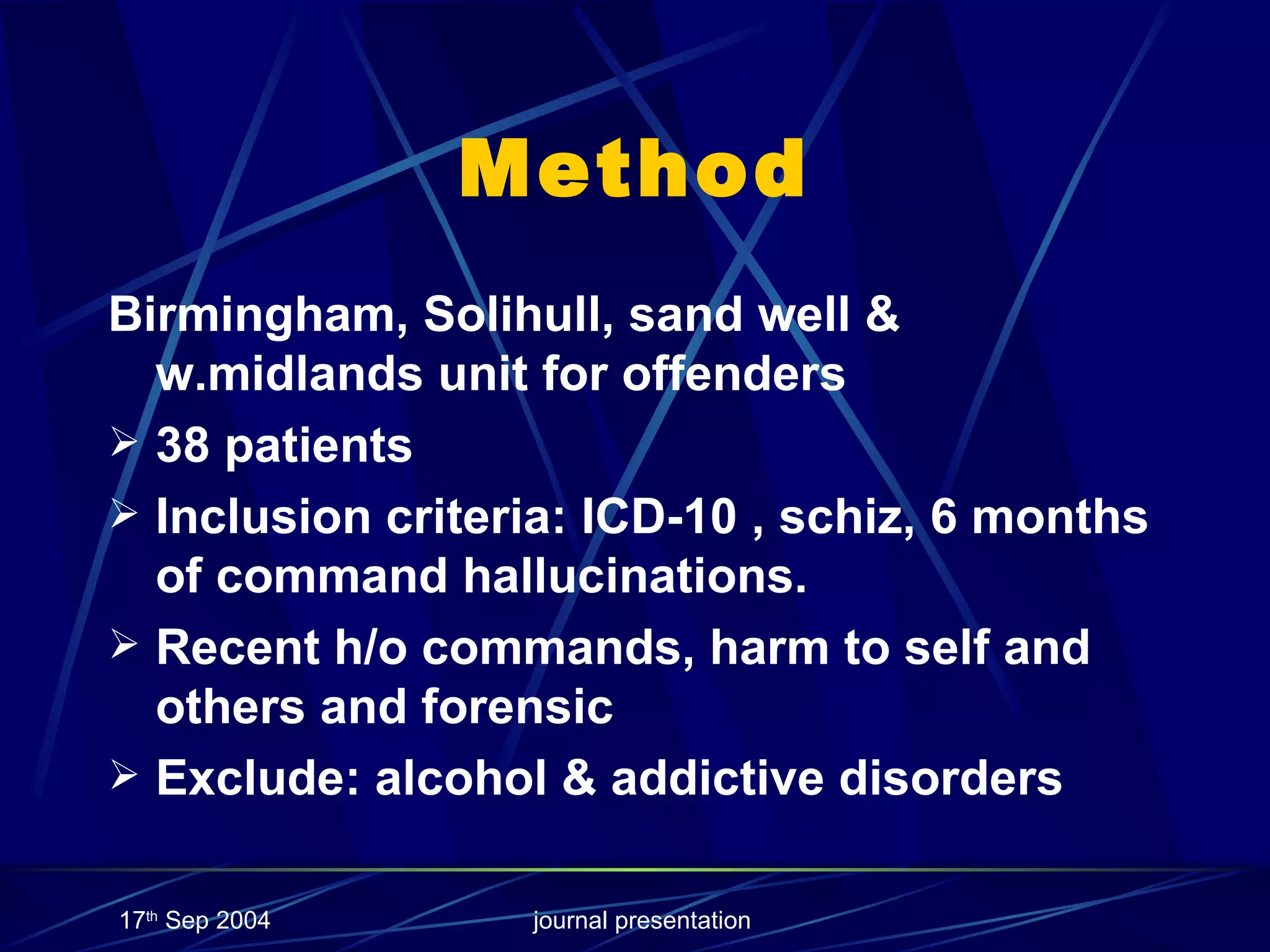 CBT for Command Hallucinations | PPT
