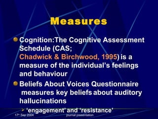 CBT for Command Hallucinations | PPT