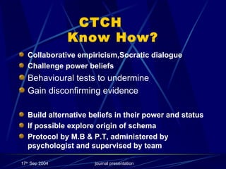 CBT for Command Hallucinations | PPT