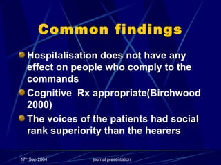 CBT for Command Hallucinations | PPT