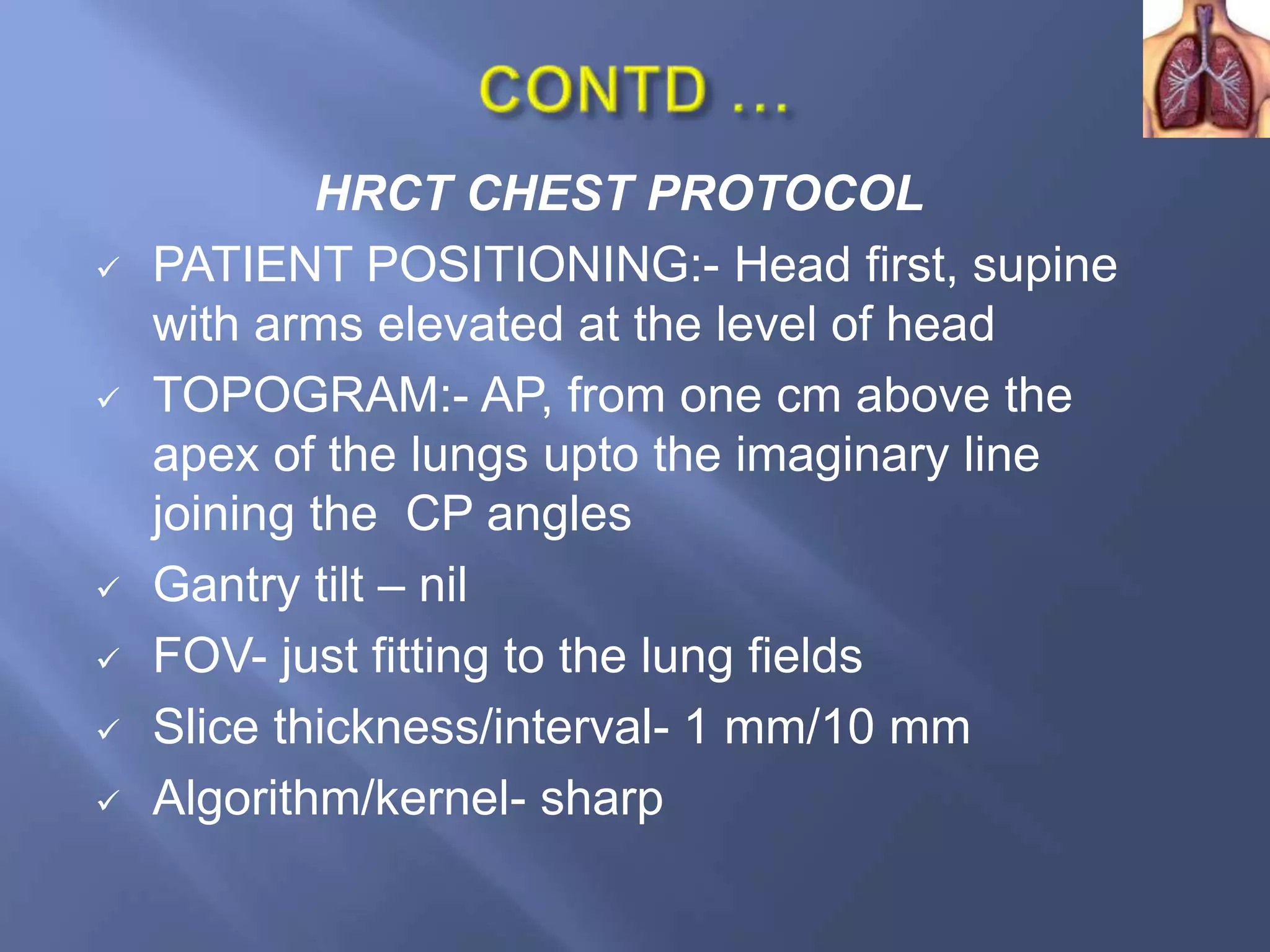 CT Procedure of Thorax (CT Chest) | PPTX