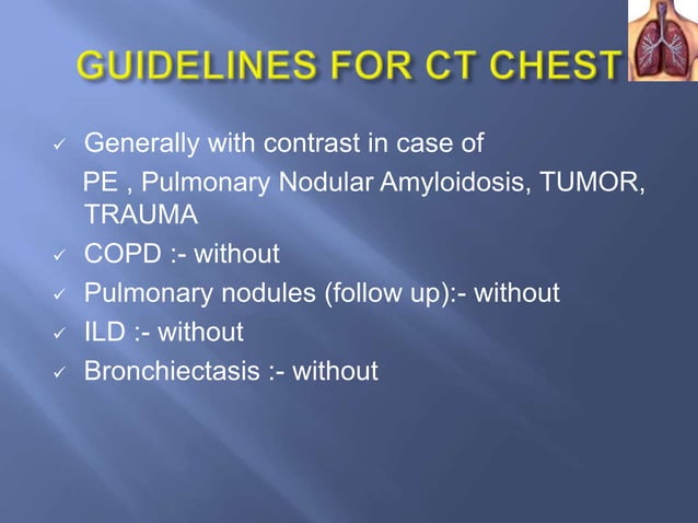 CT Procedure of Thorax (CT Chest) | PPTX