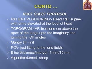 CT Procedure of Thorax (CT Chest) | PPTX