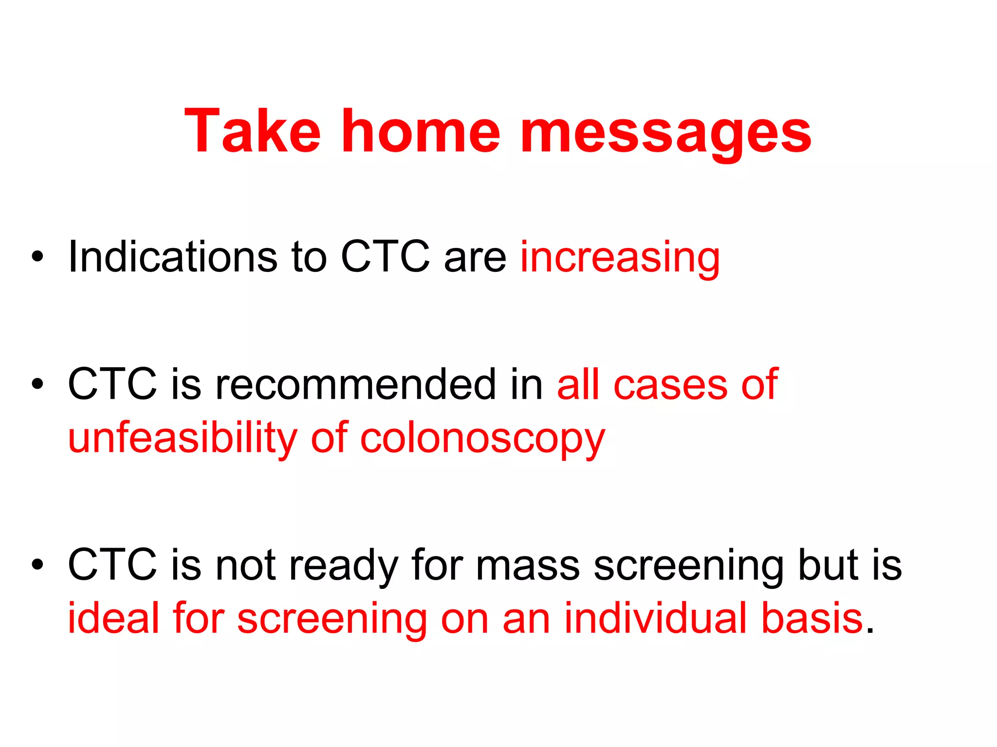 CT-Colonography: clinical indications | PPTX