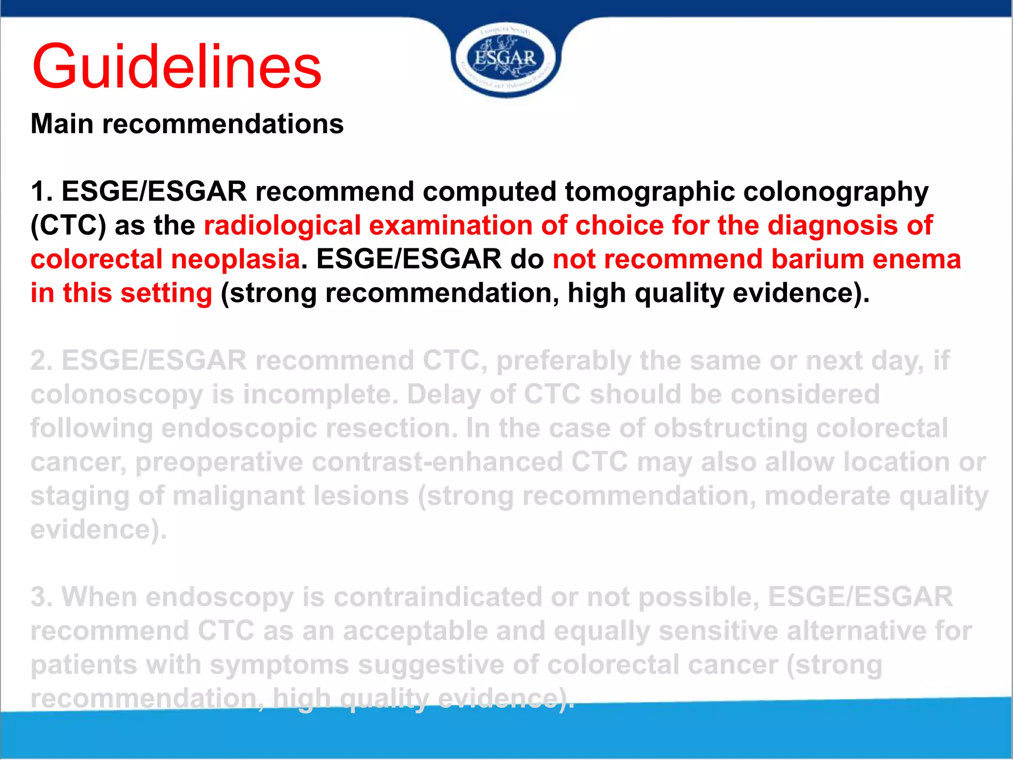 CT-Colonography: clinical indications | PPTX