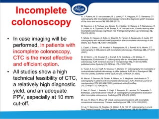 CT-Colonography: clinical indications | PPTX