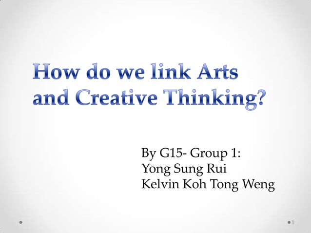 Creative Thinking Class Project 2 | PPTX