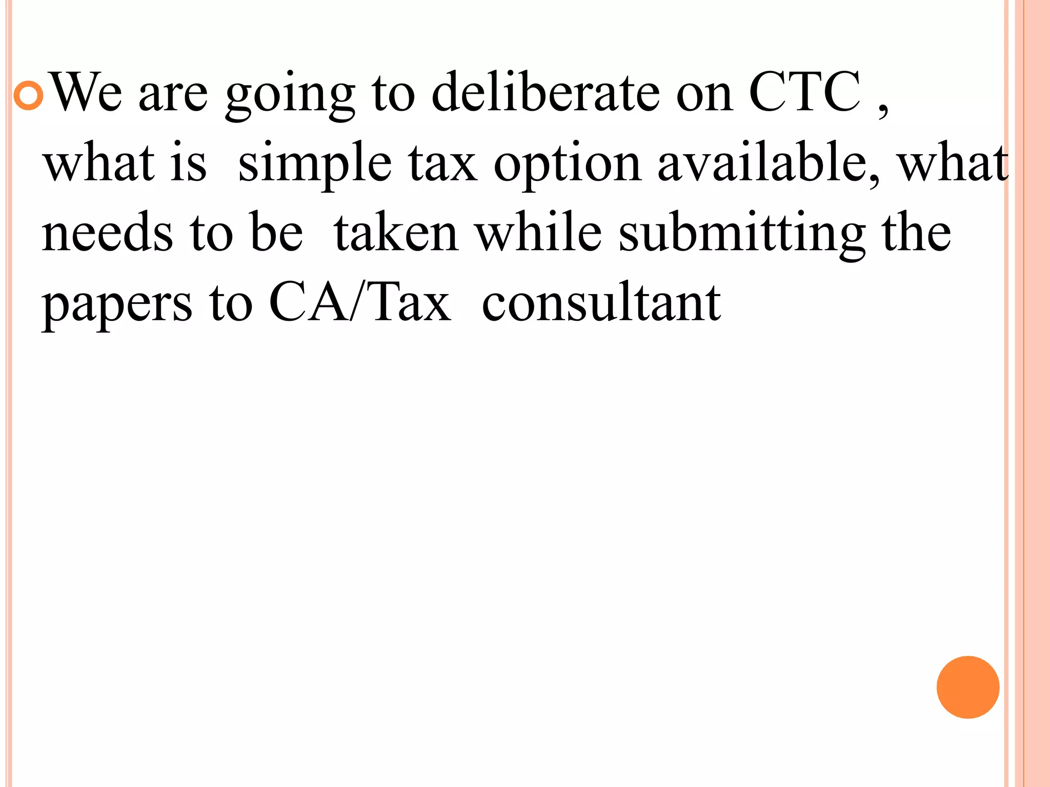 CTC PLANNING_BY_CA NITIN PATHAK | PPT