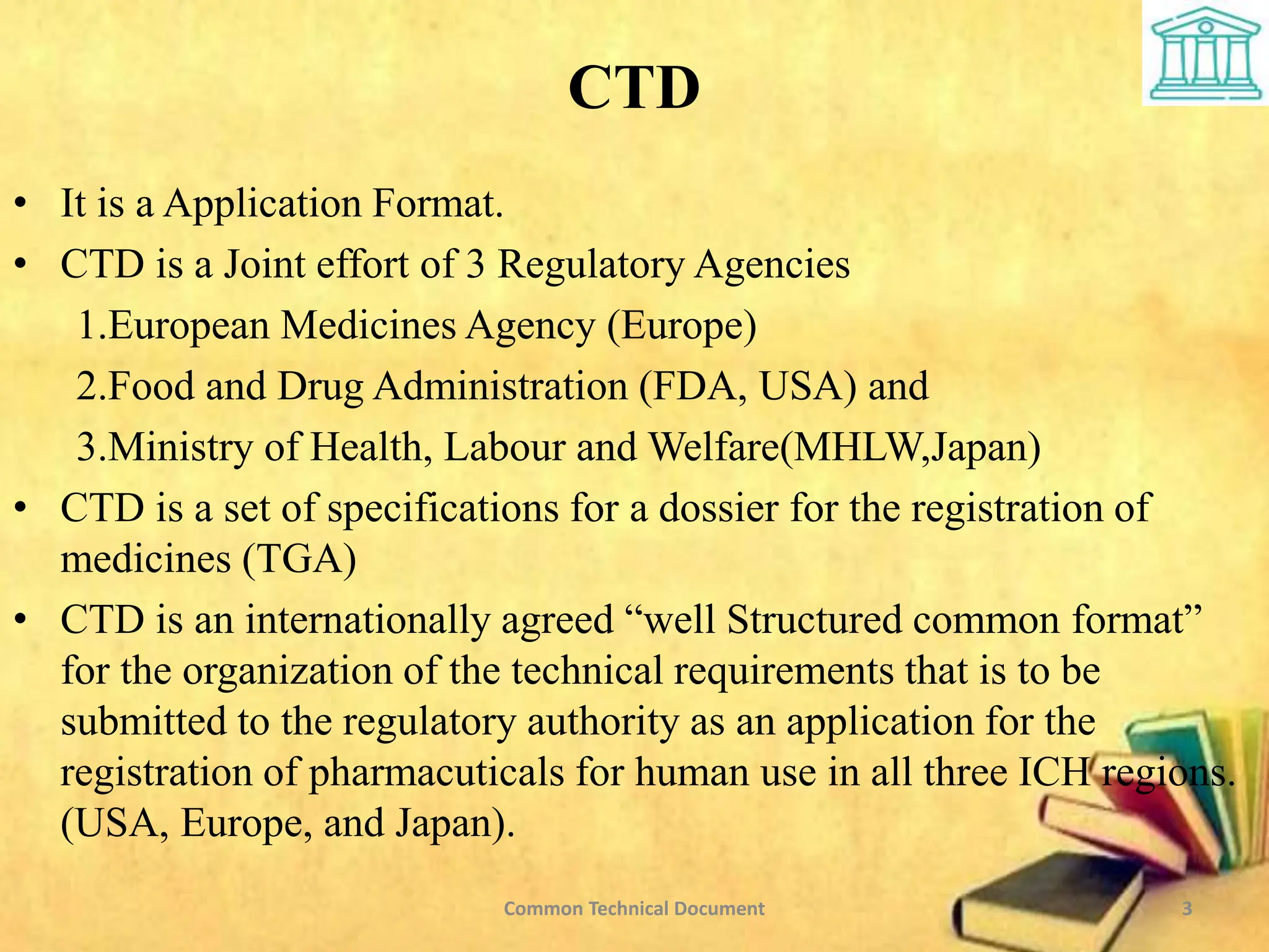 CTD( Common technical Documents) For B.Pharmacy) | PPTX