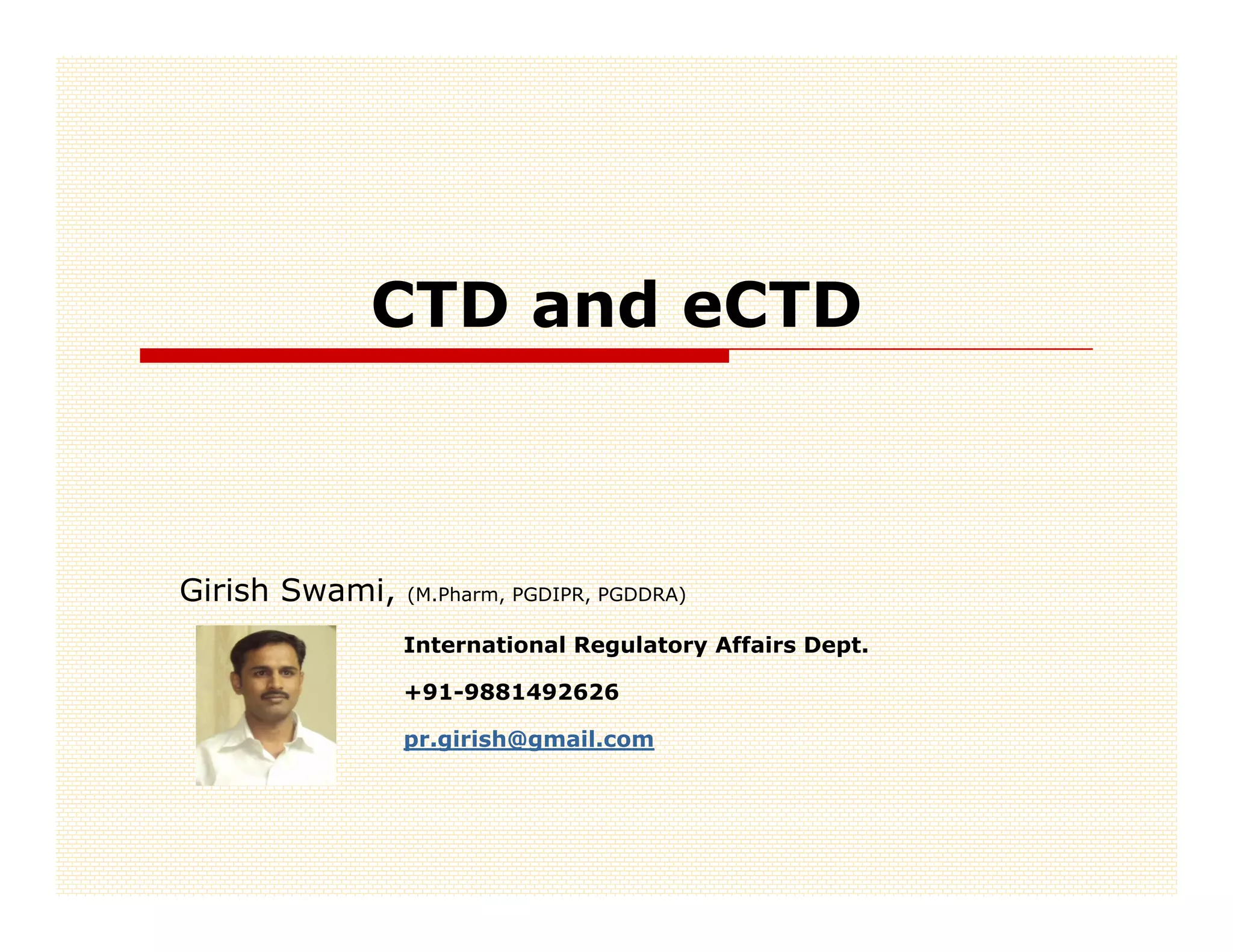 CTD and eCTD | PDF