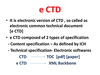 Ctd and e ctd | PPTX