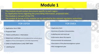 CTD and eCTD - Common Technical Document | PPTX