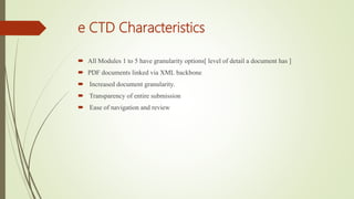 CTD and eCTD Format | PPTX