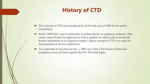 CTD and eCTD Format | PPTX | Pharmaceutical Industry | Industries